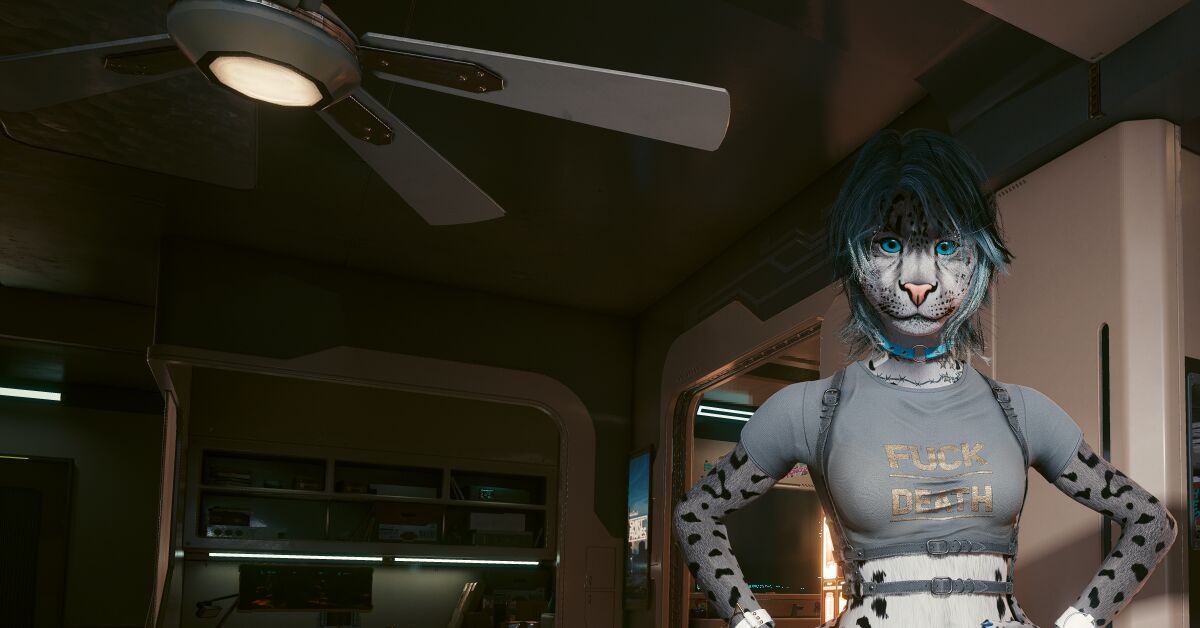 Фурри в Cyberpunk 2077 #51 Snow leopard V | Пикабу
