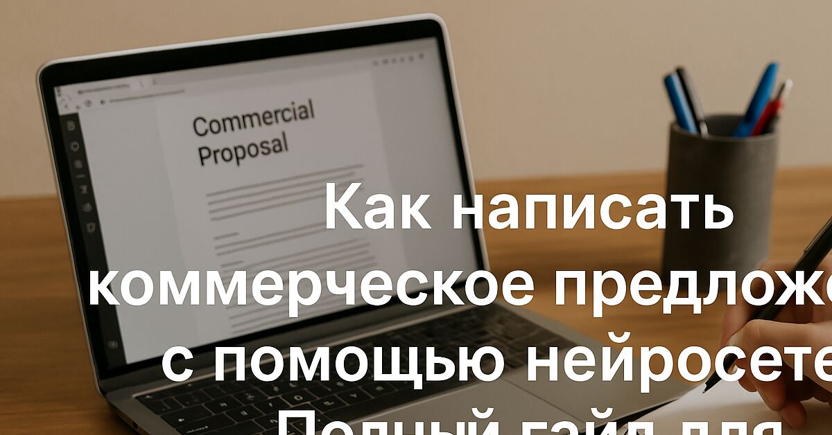 Как написать коммерческое предложение с помощью нейросетей: Полный гайд ...