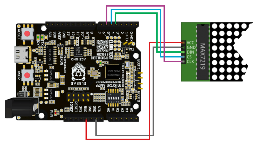 MAX 7219 8x8 - ELBEAR ACE-UNO | Пикабу
