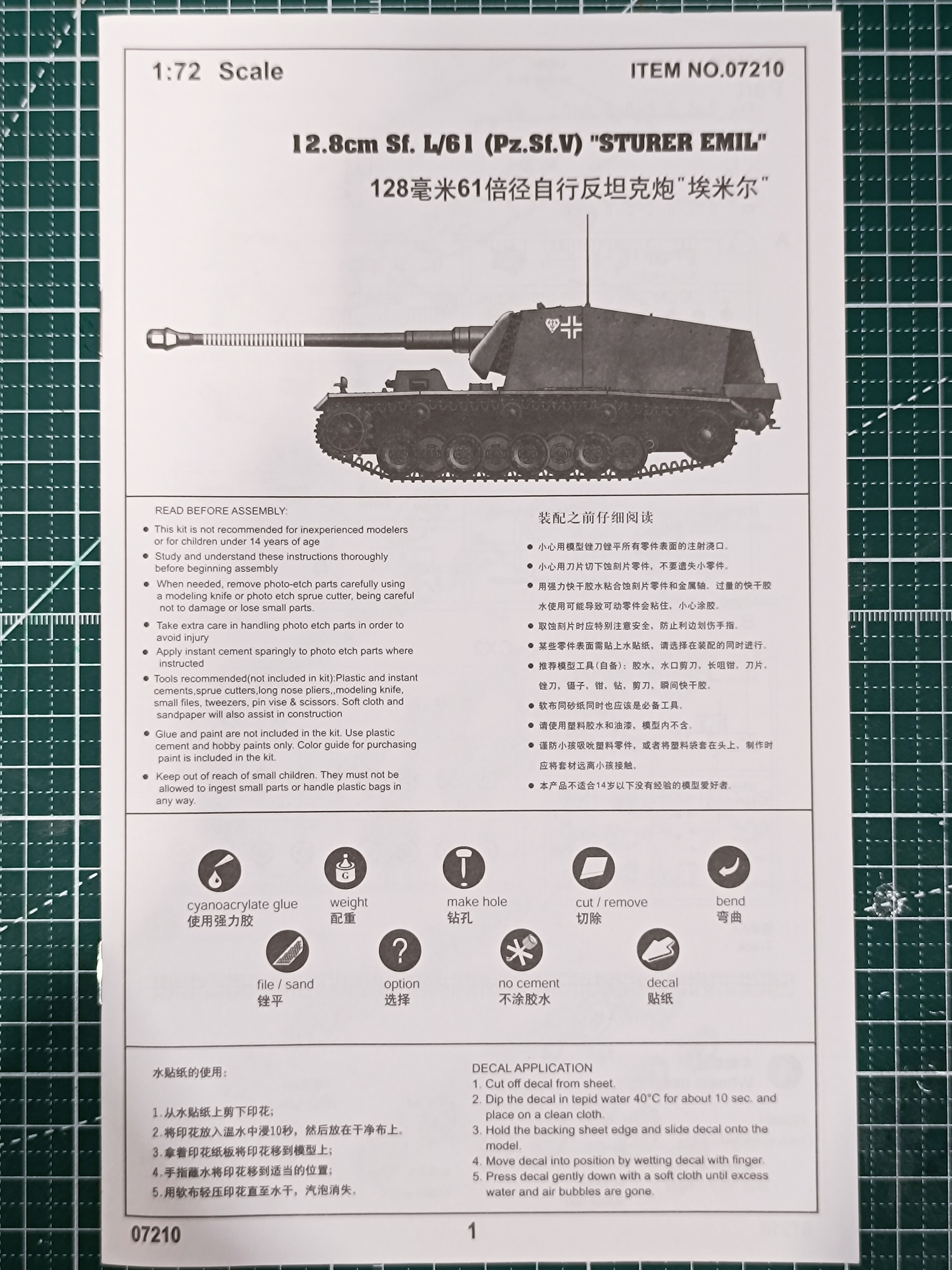 Pz. Sfl. V - Sturer Emil. Обзор сборной модели в масштабе 1/72 от ...